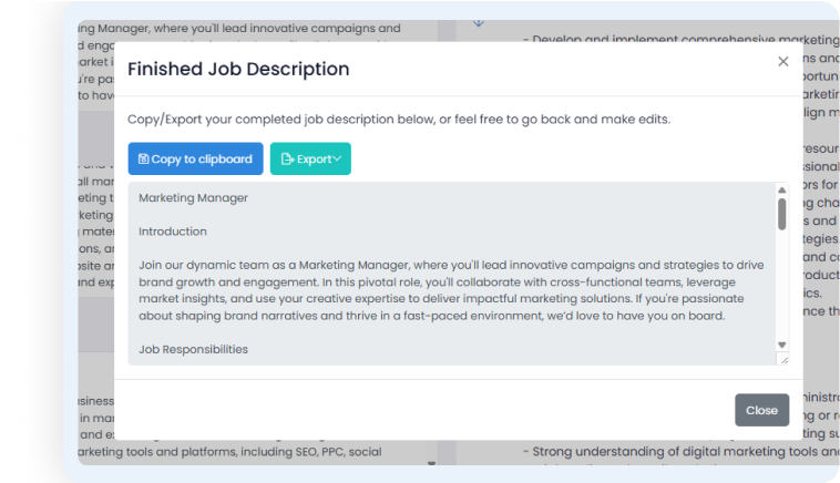 Job Description Builder - Create Professional JDs Fast