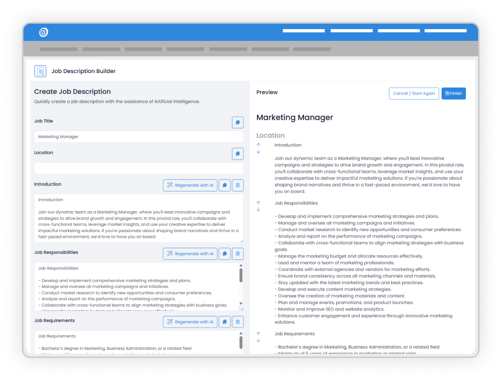 Job Description Builder - Create Professional JDs Fast