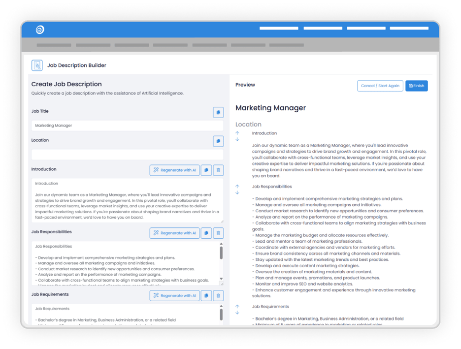Job Description Builder - Create Professional JDs Fast