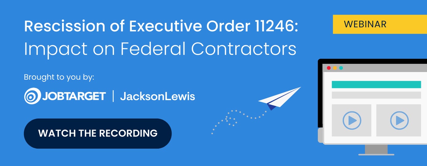 Rescission of EO 11246: The Impact on Federal Contractor Compliance